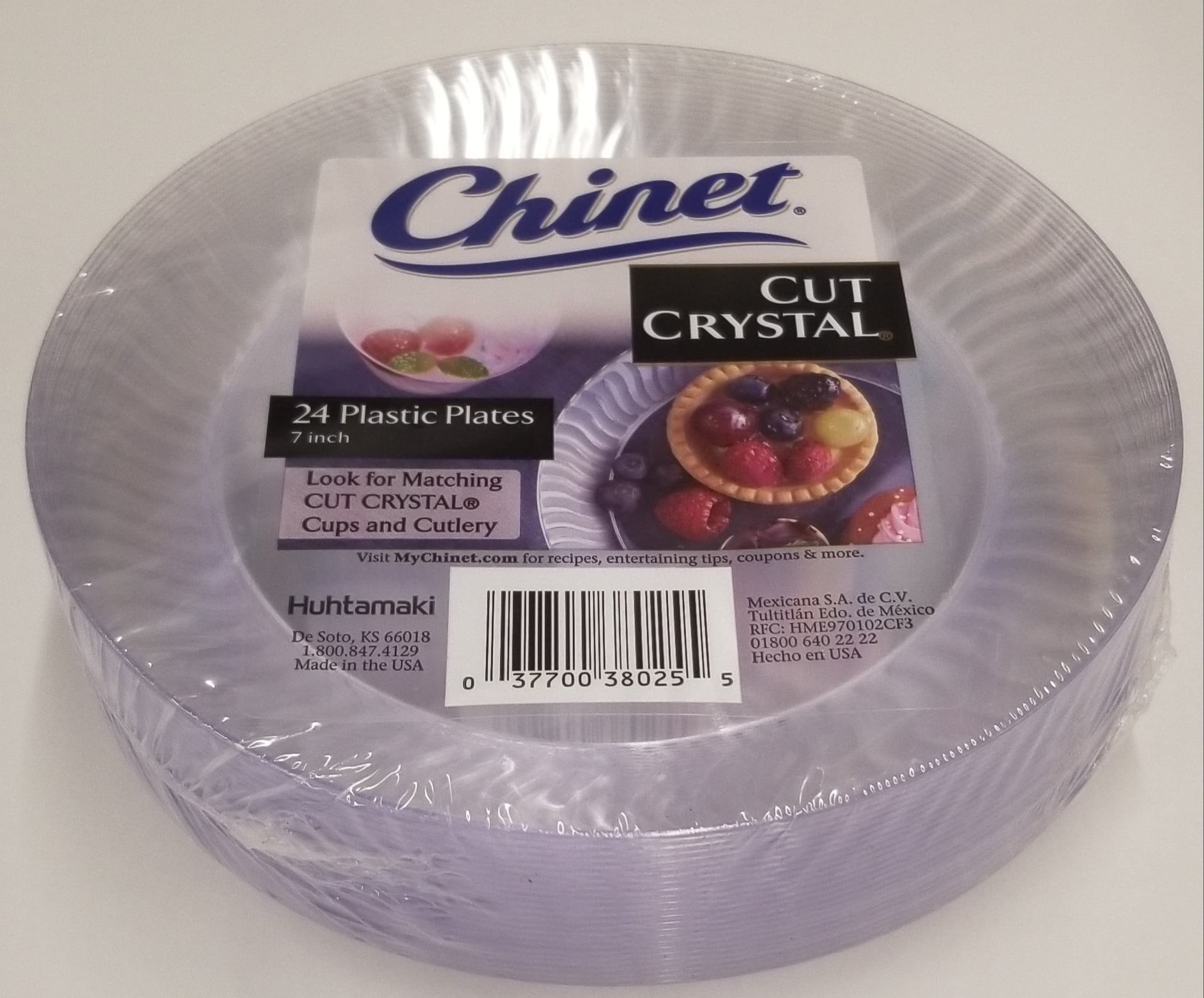 Chinet Cut Crystal 7" Plastic Plate, 24 Count - Walmart.com