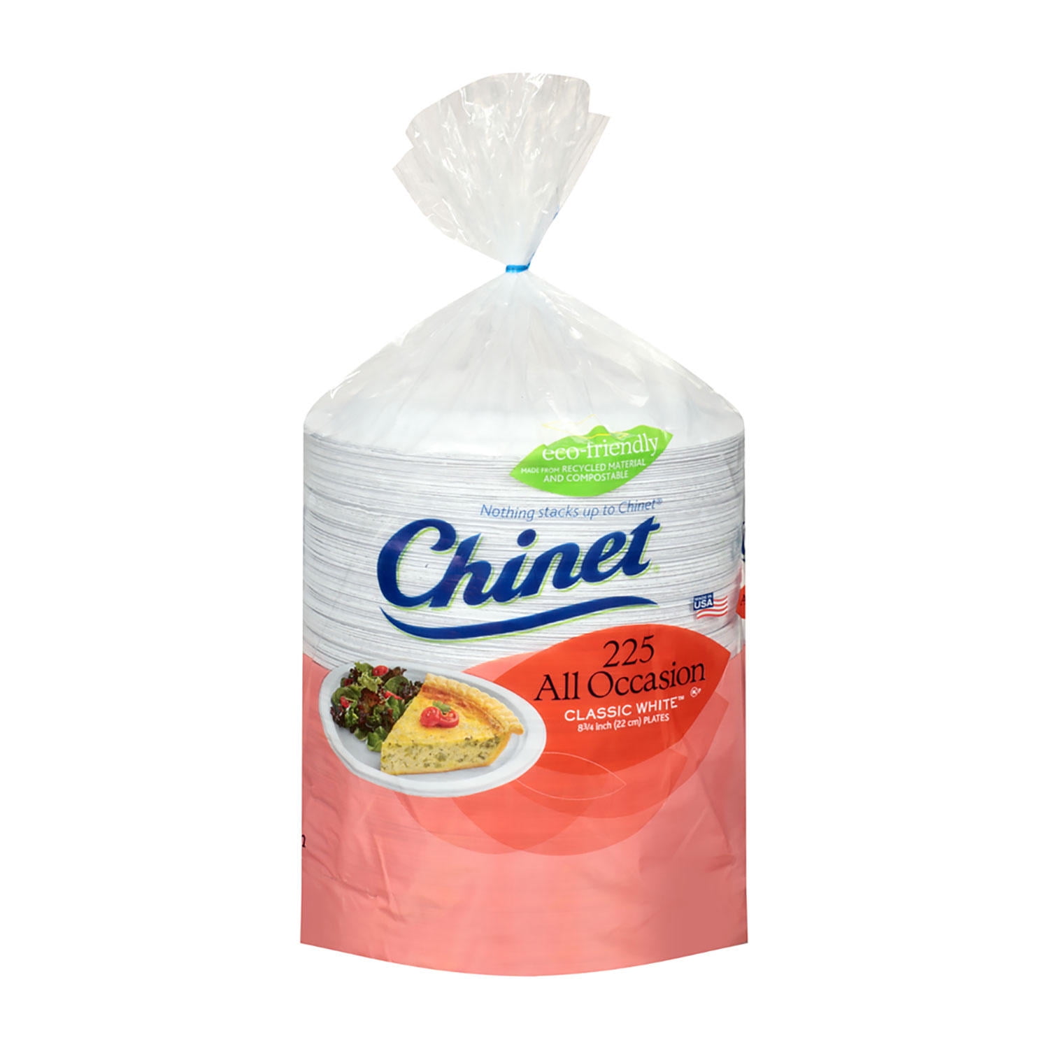 Chinet Disposable Paper Plates, 8 3/4", 225 Count - Walmart.com
