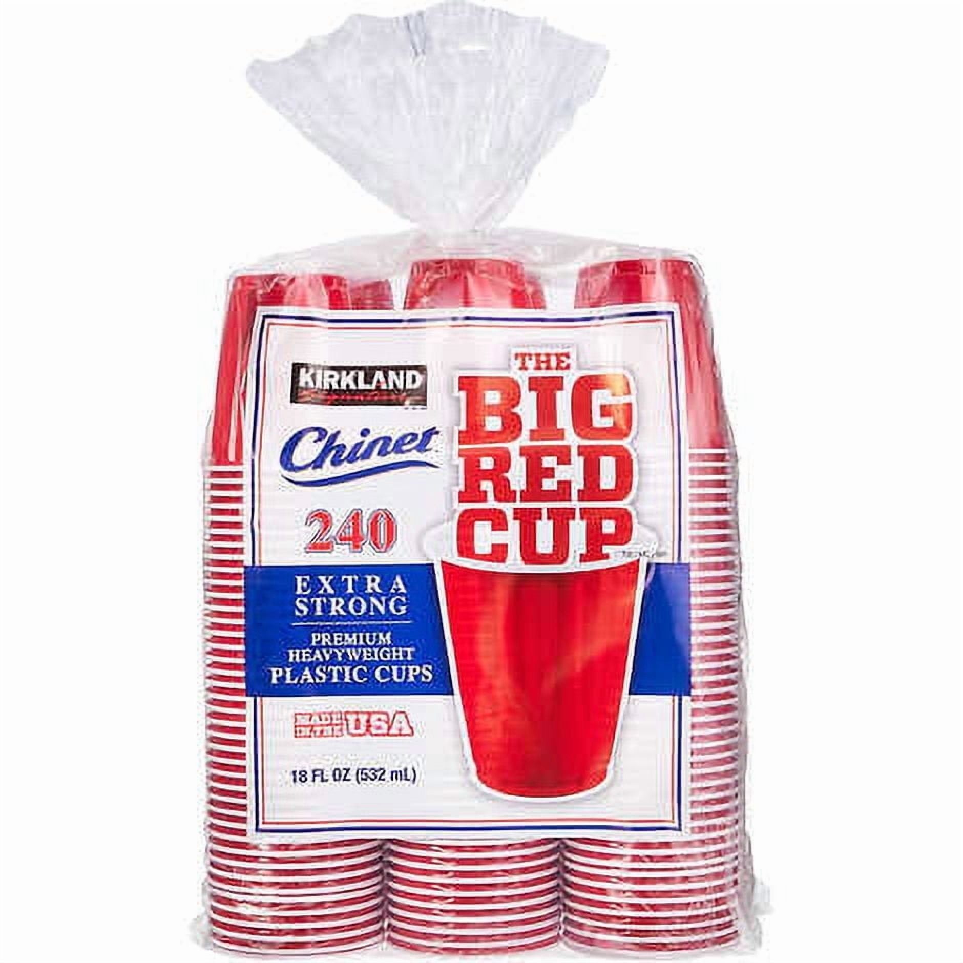 Kirkland Signature, Chinet Plastic Cold Cup, Red, 18 oz, 240 Count ...