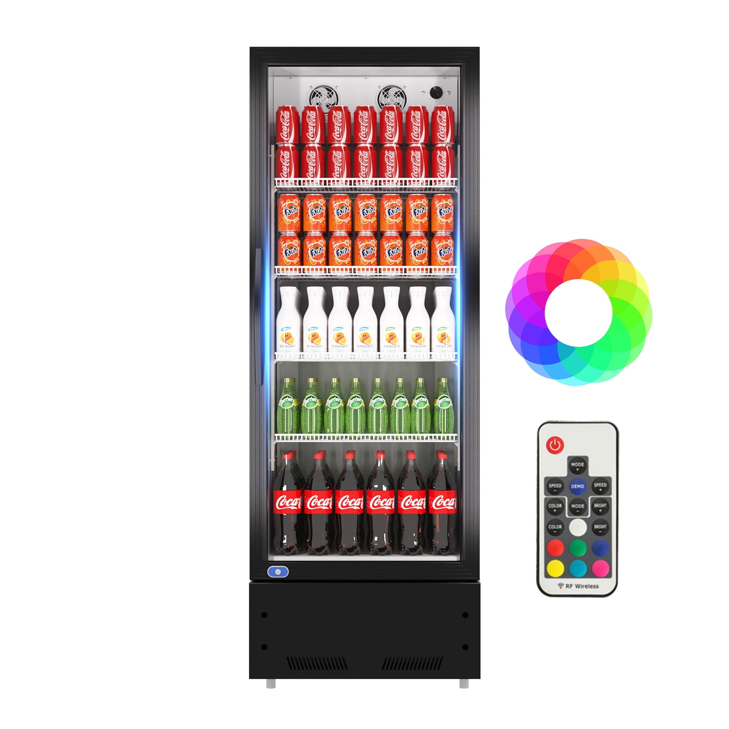 Chingoo 22'' Merchandiser Refrigerator with Glass Door, 8 Cu.ft ...