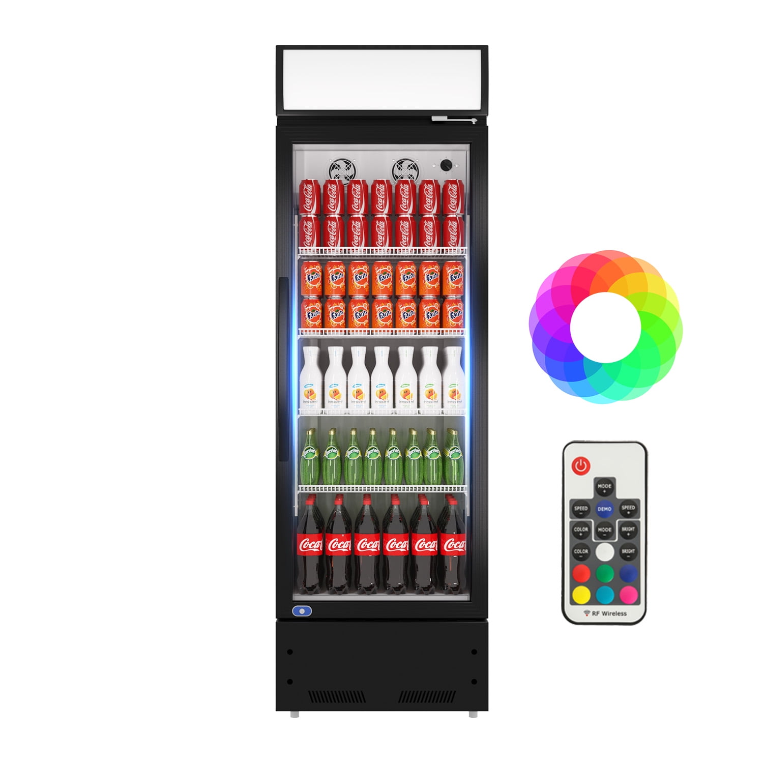 Chingoo Large 24'' Commercial Display Fridge, 11 Cu.ft with Adjustable ...