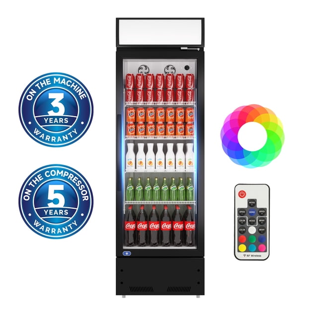 Chingoo 24'' Merchandiser Refrigerator with Glass Door, 16.5 Cu.ft ...