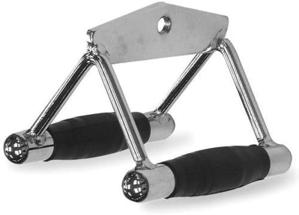 Chinning Triangle- Double D Low Row Handle, Solid Chrome w/Rubber Grips ...
