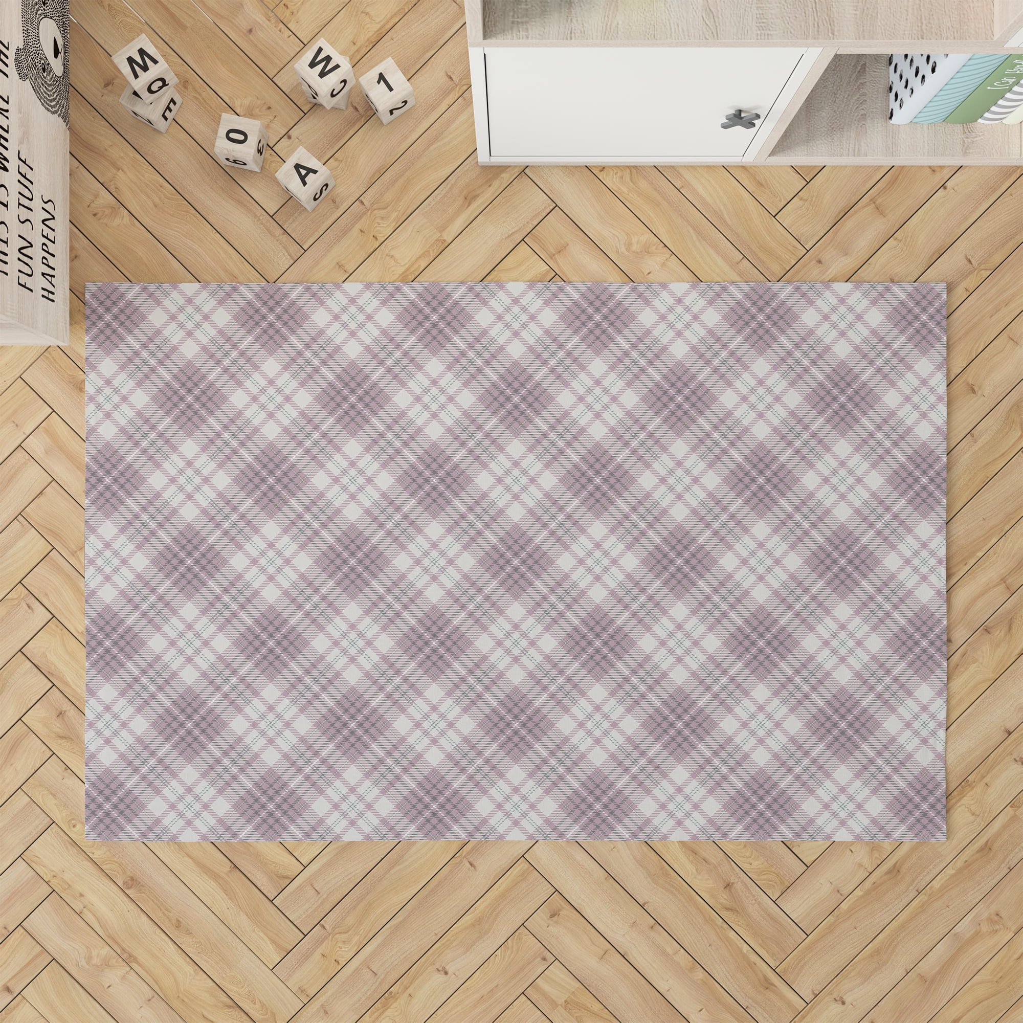Chinny Tartan Rose Area Rug - Walmart.com