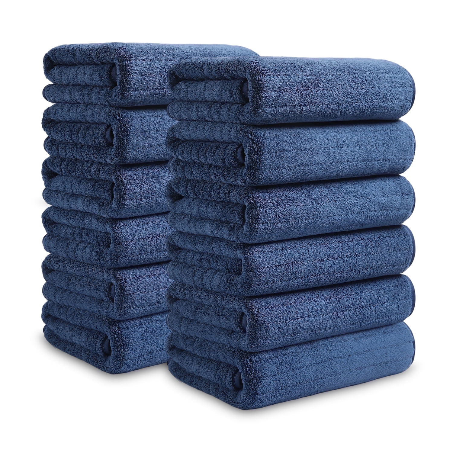 Covina Home12 Piece Navy Premium Hand Towels Set (16" x 31") Ultra Soft ...