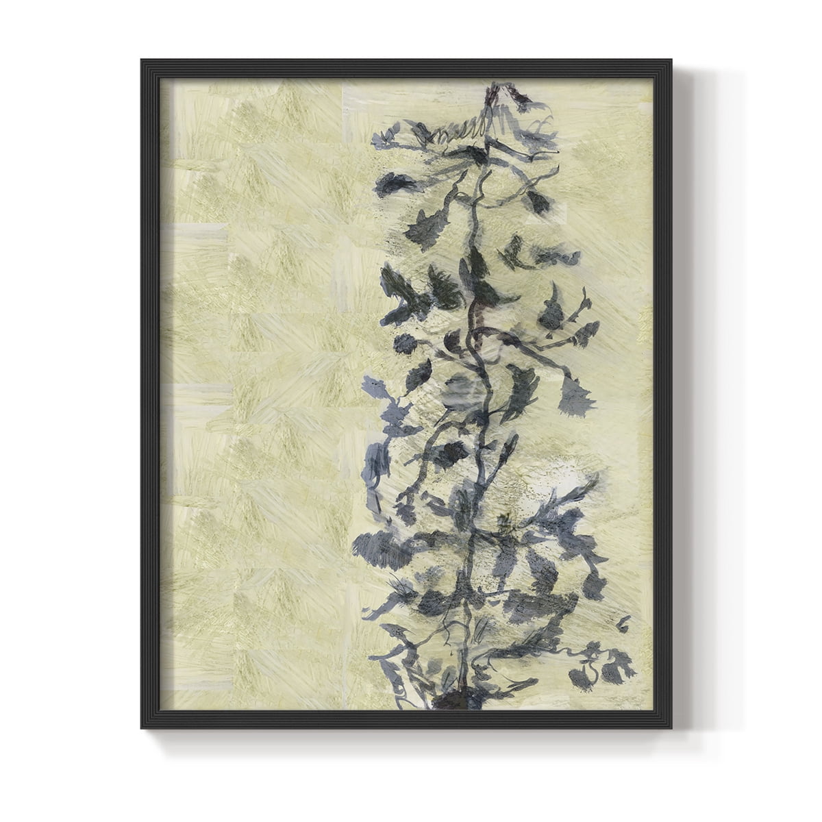 Chinoiserie 2 Tan I Framed Print in Black Solid Wood Framed Print No ...