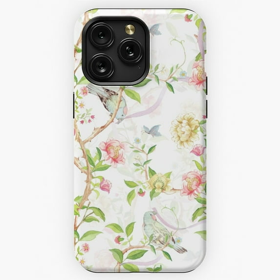 Chinoiserie Birds Bows and Roses Nightgarden Art iPhone Case 17 to 11 ...