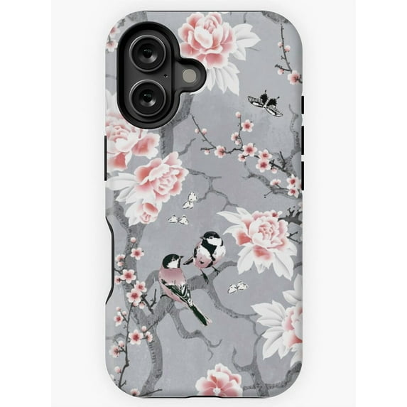 Chinoiserie Birds Vintage Art Phone Case for iPhone 11 12 13 14 15 16 ...