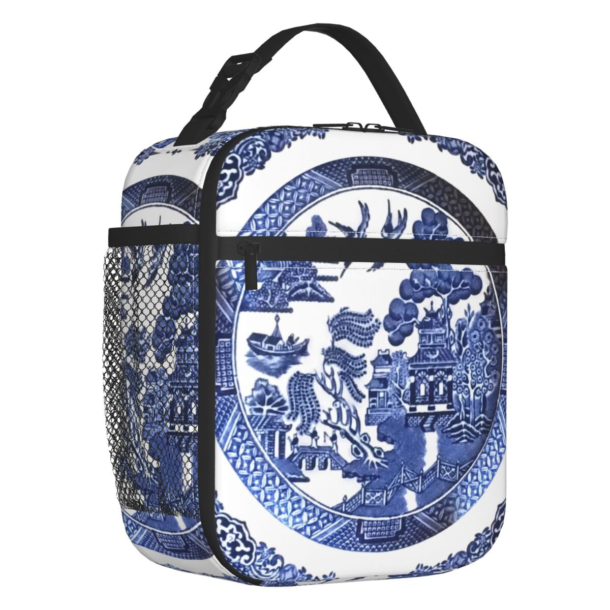 Chinoiserie Blue Porcelain Thermal Insulated Lunch Bag Delft Blue ...