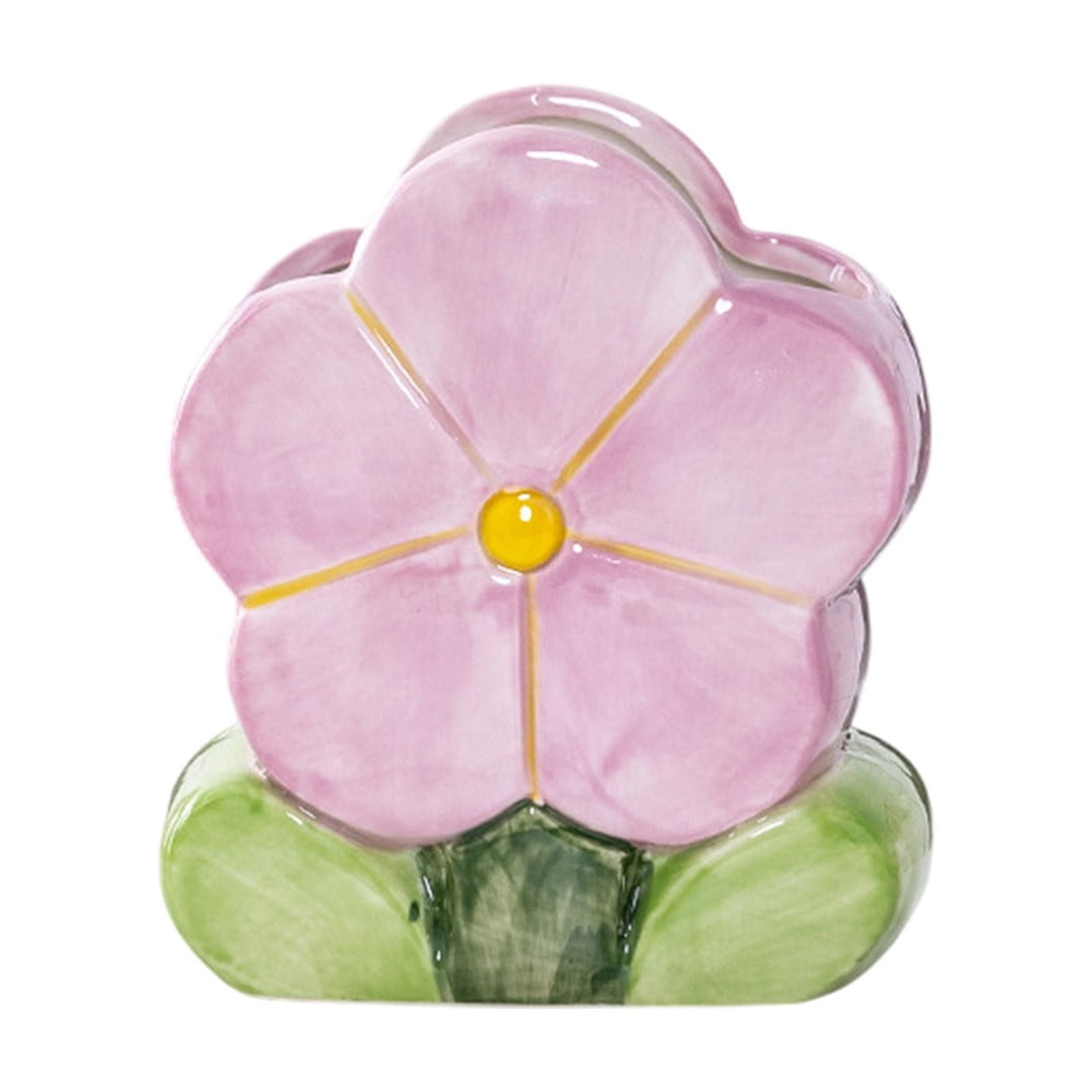 Chinoiserie Ceramic Tulip Desktop Organizer - Cute Flower Pen Pot ...