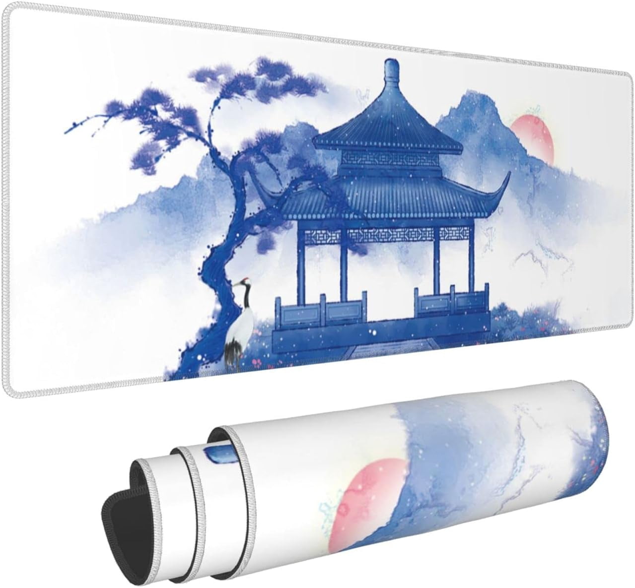 Chinoiserie Chinese Gaming Mouse Pad Large XL Blue and White Desk Mat ...