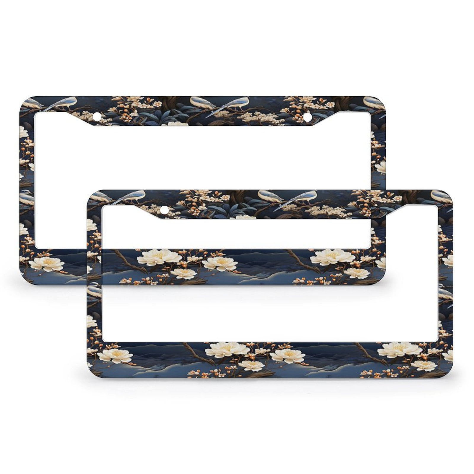 Chinoiserie Fantasy Art License Plate Frame 2 Pack License Plate Holder ...