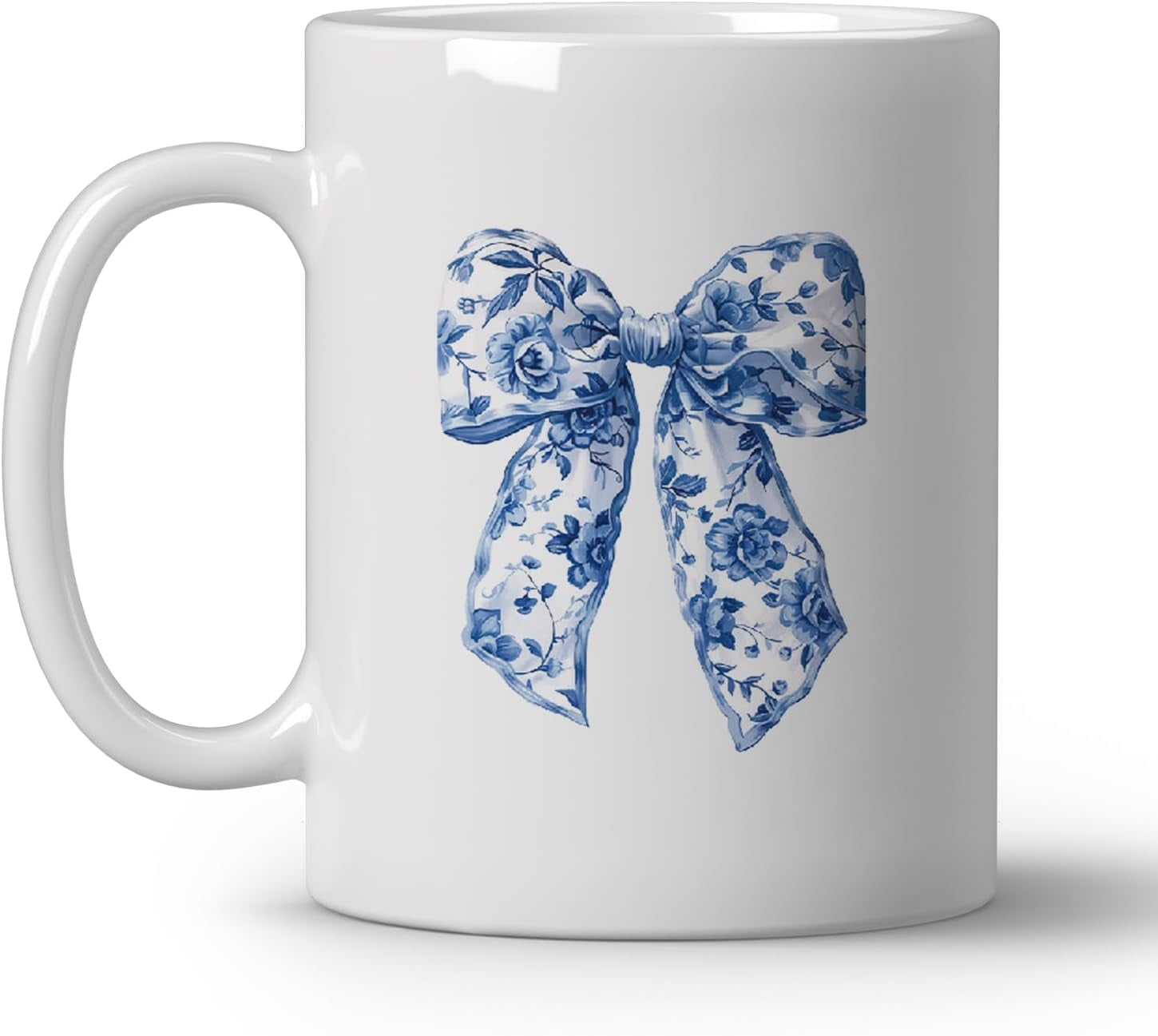 Chinoiserie Floral Bows Coffee Tea Mugs, Coquette Grandmillennial Bows ...