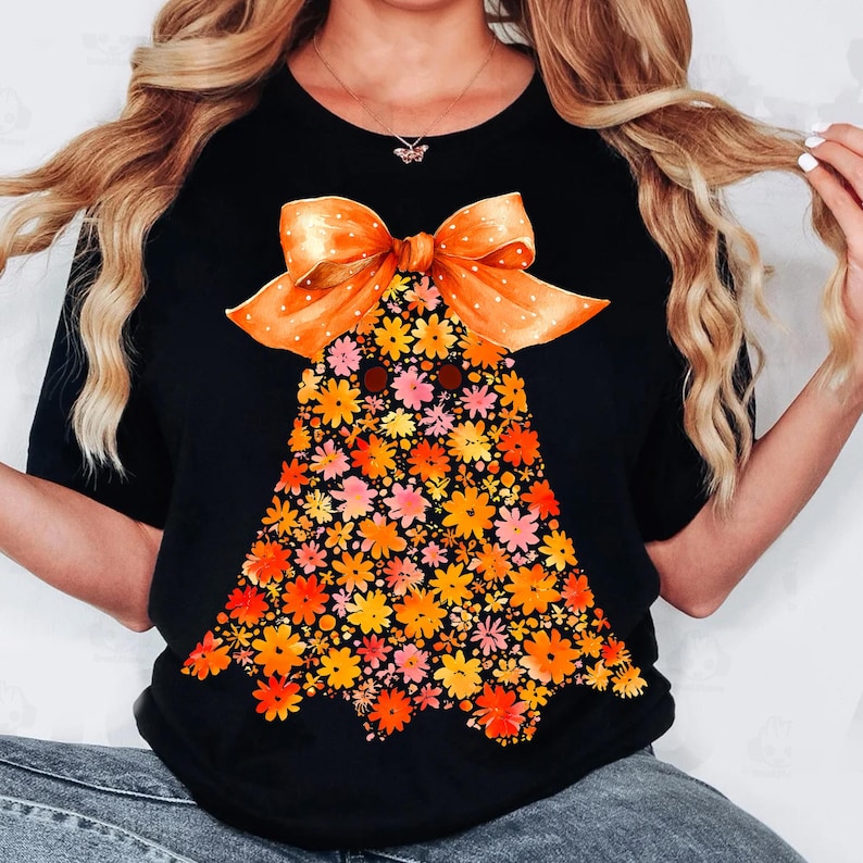 Chinoiserie Ghost Halloween PNG, Floral Boo Ghost Shirt Png, Cute Boo ...