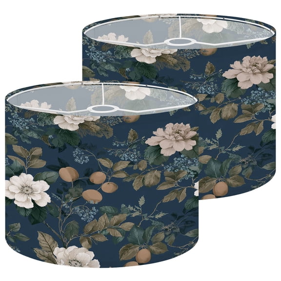 Lampshades 2 Pack Elegant White Swan Mosaic Water Stained Glass Sunset ...