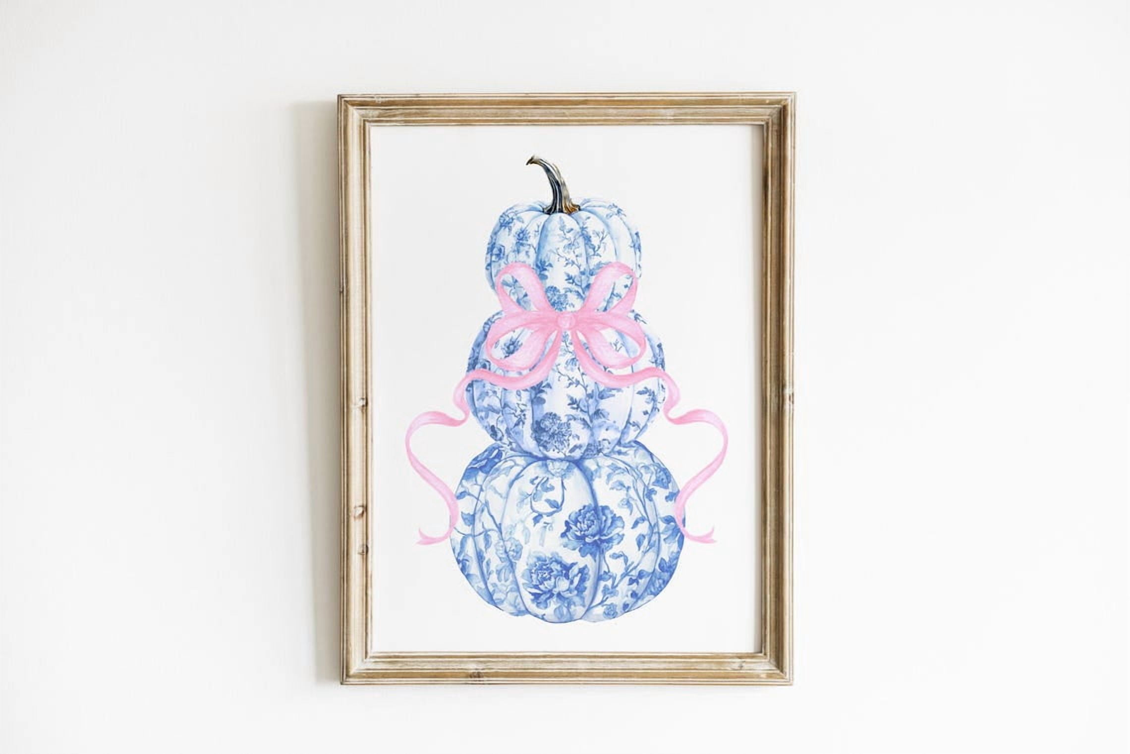 Chinoiserie Pumpkin Stack Print, Fall Home Decor, X Jpeg & Pdf Home ...
