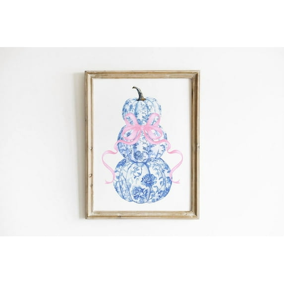 Chinoiserie Pumpkin Stack Print, Fall Home Decor, X Jpeg & Pdf Home ...