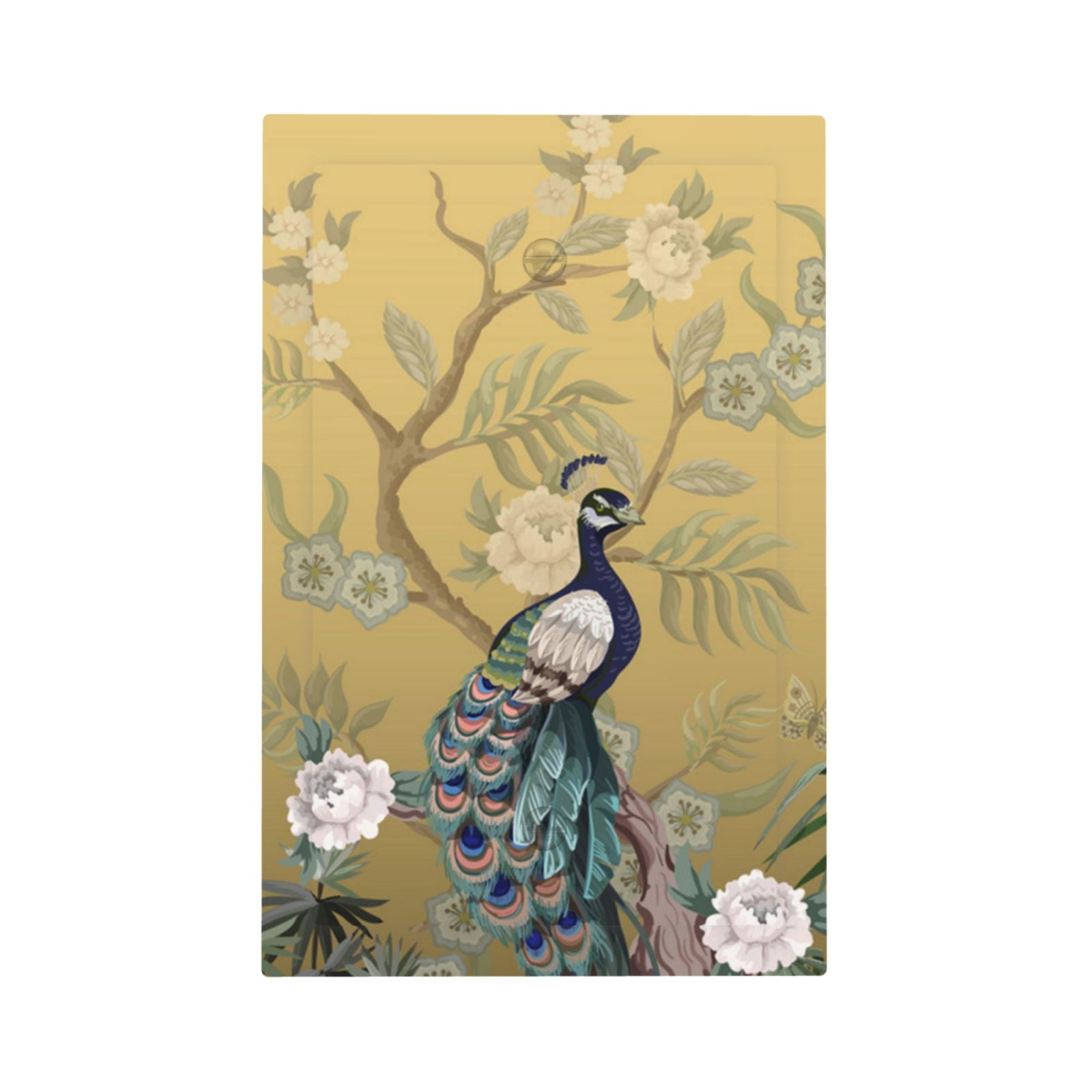 Chinoiserie Style Herons Peacock No Device Blank Wall Plate 1 Gang ...