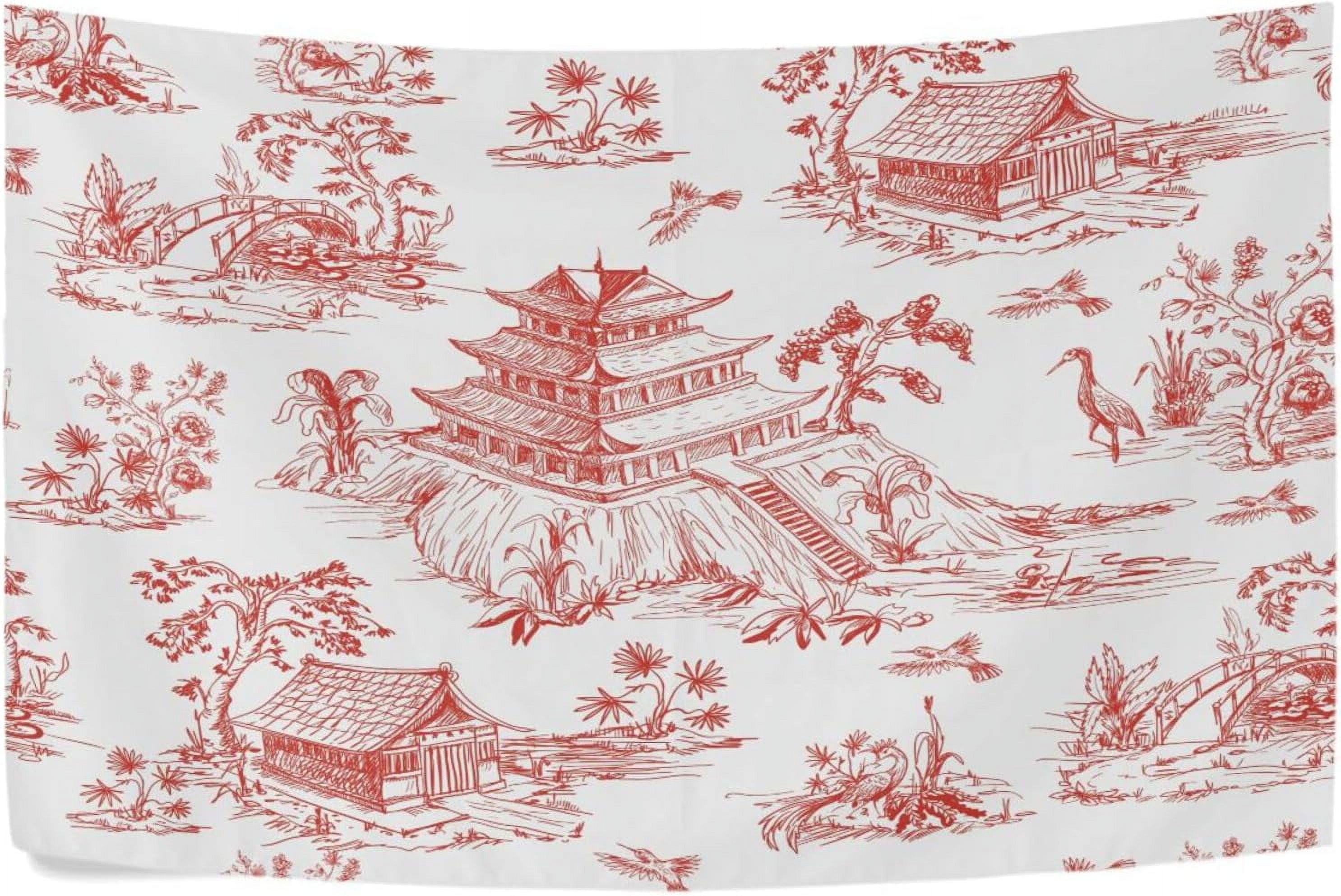 Chinoiserie Style Tapestry Wall Hanging Tapestries Happy Colorful ...