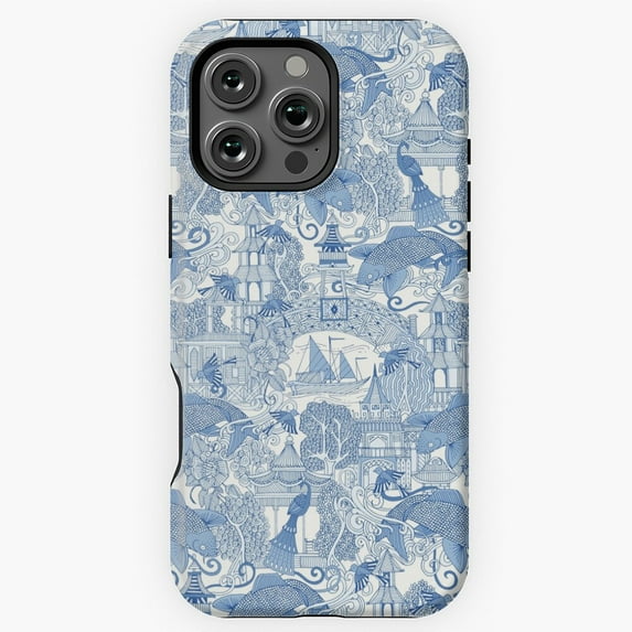 Chinoiserie Toile Classic Pattern iPhone Case 11 12 13 14 15 16 17 Pro ...