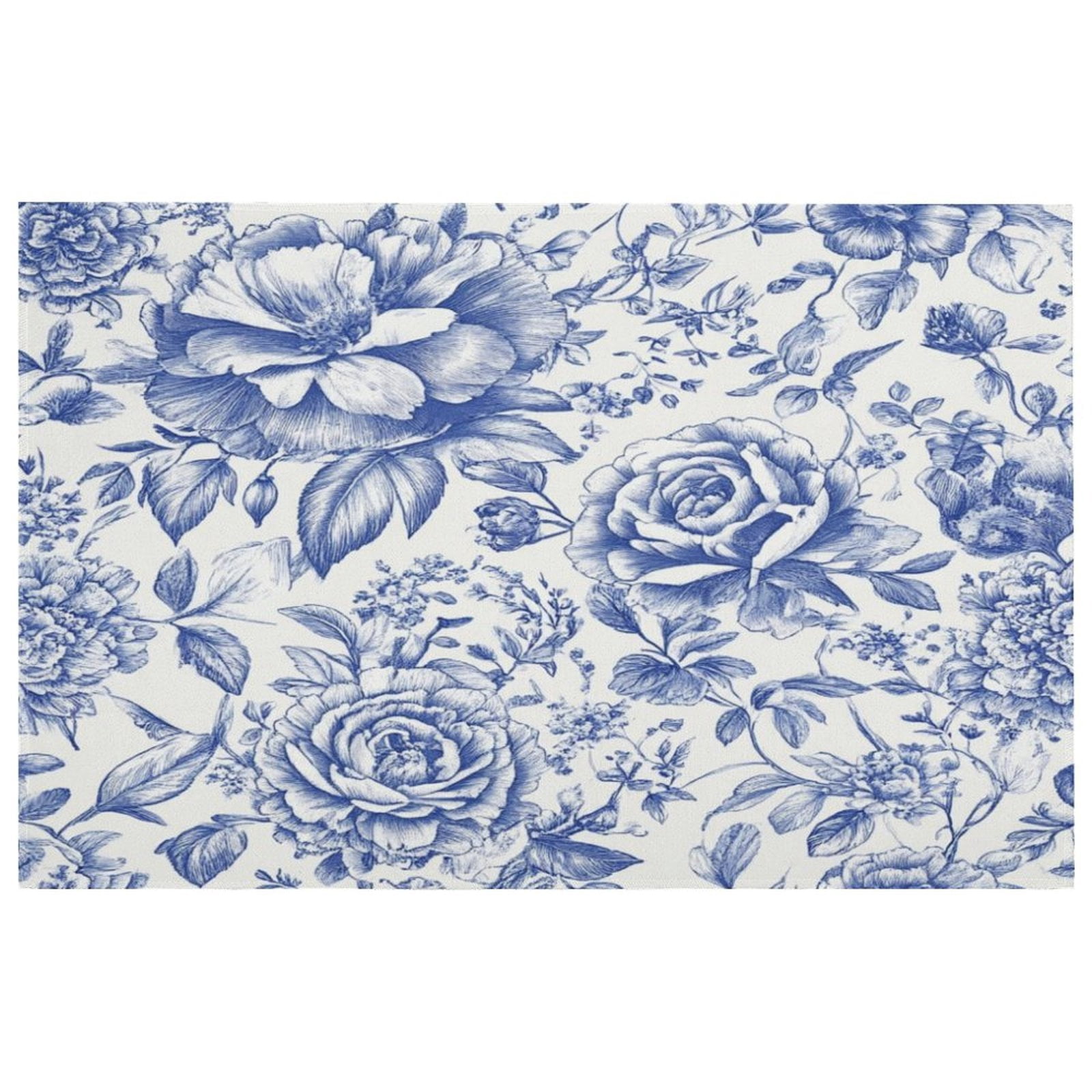 Chinoiserie Vintage Blue Bloom Floral Adult Home Decor Bedroom Living ...