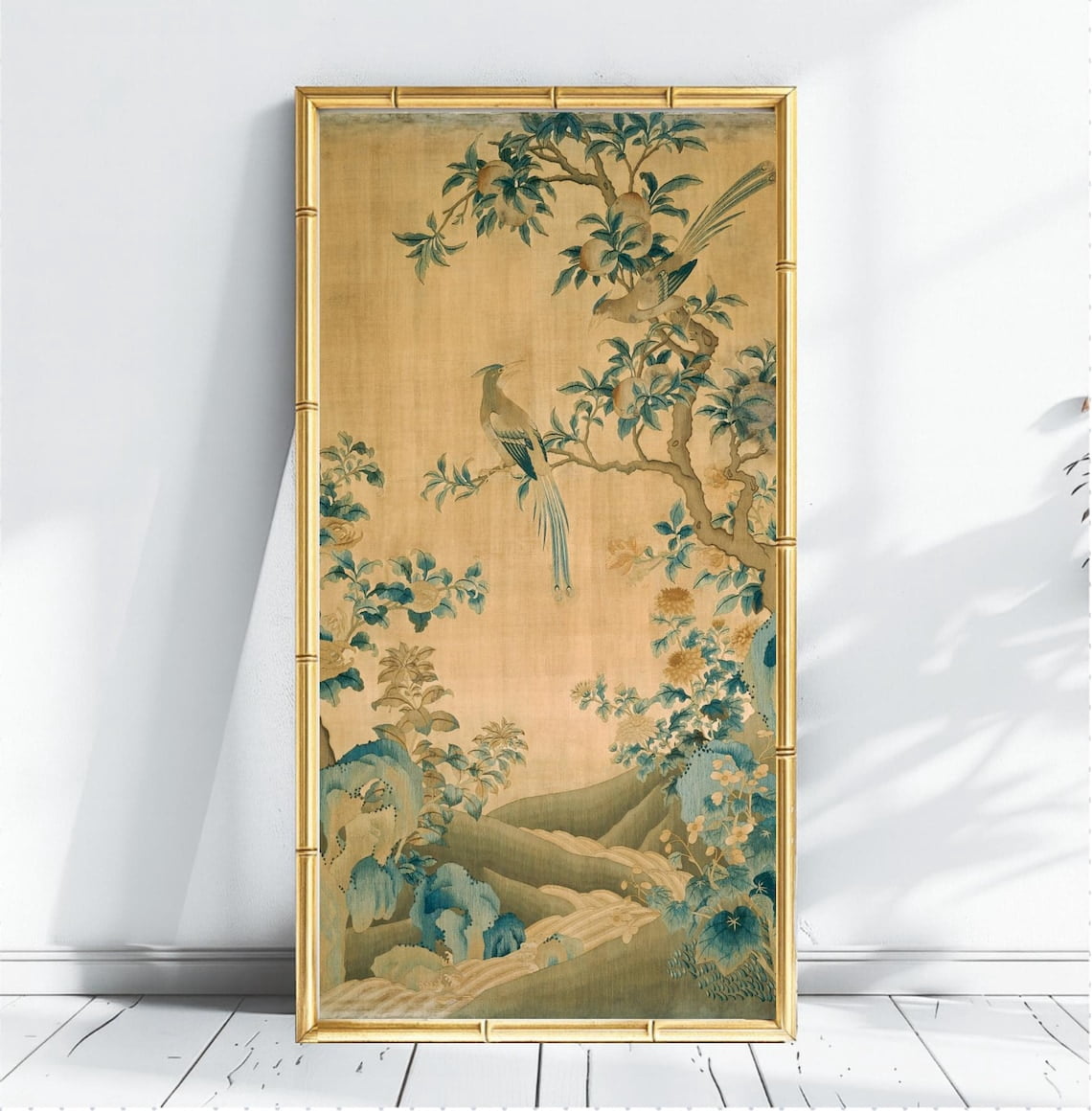 Chinoiserie Wall Panel, Vintage Chinese Art Print, Unframed Paper ...