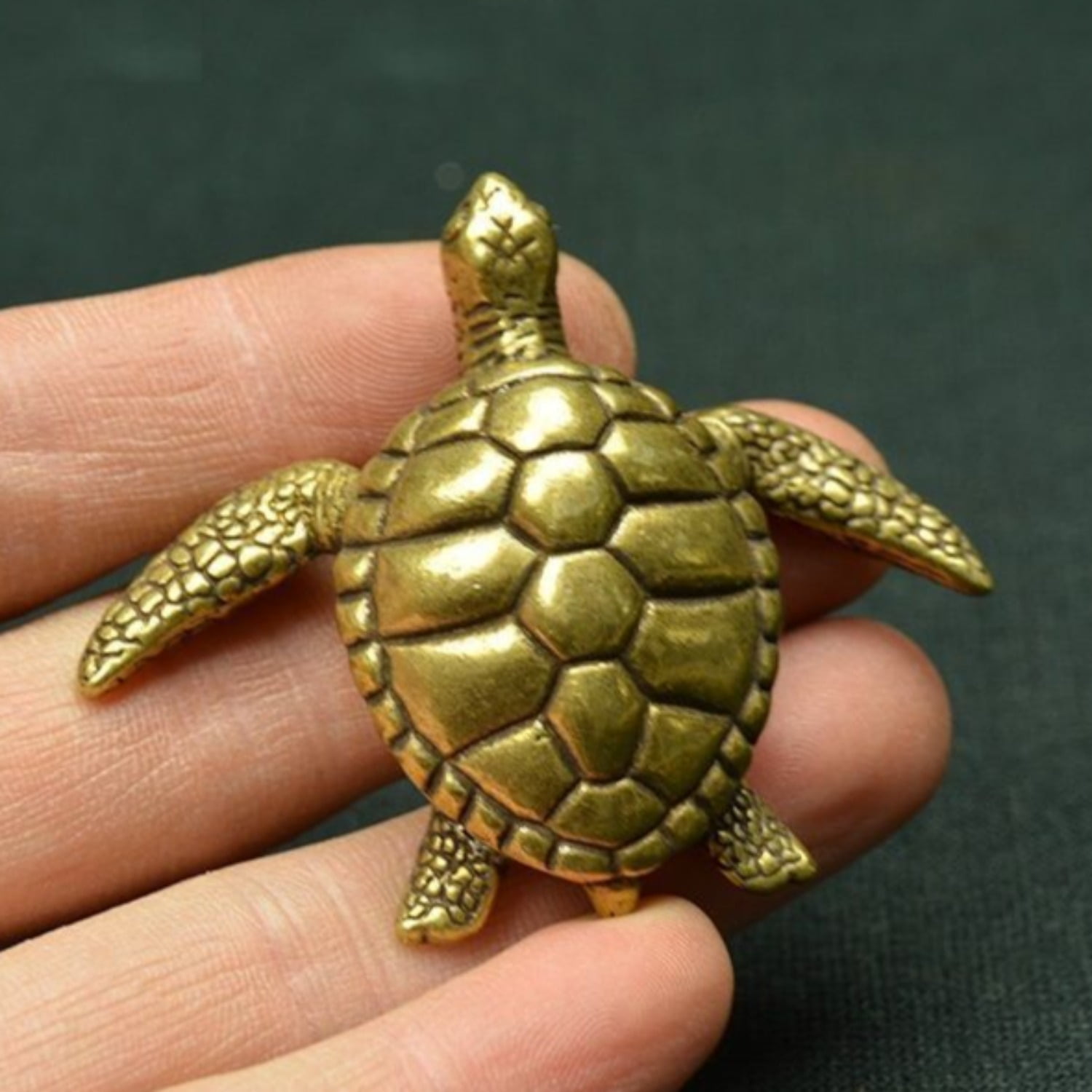 Chinoiserie classical copper ornament pure copper longevity turtle ...