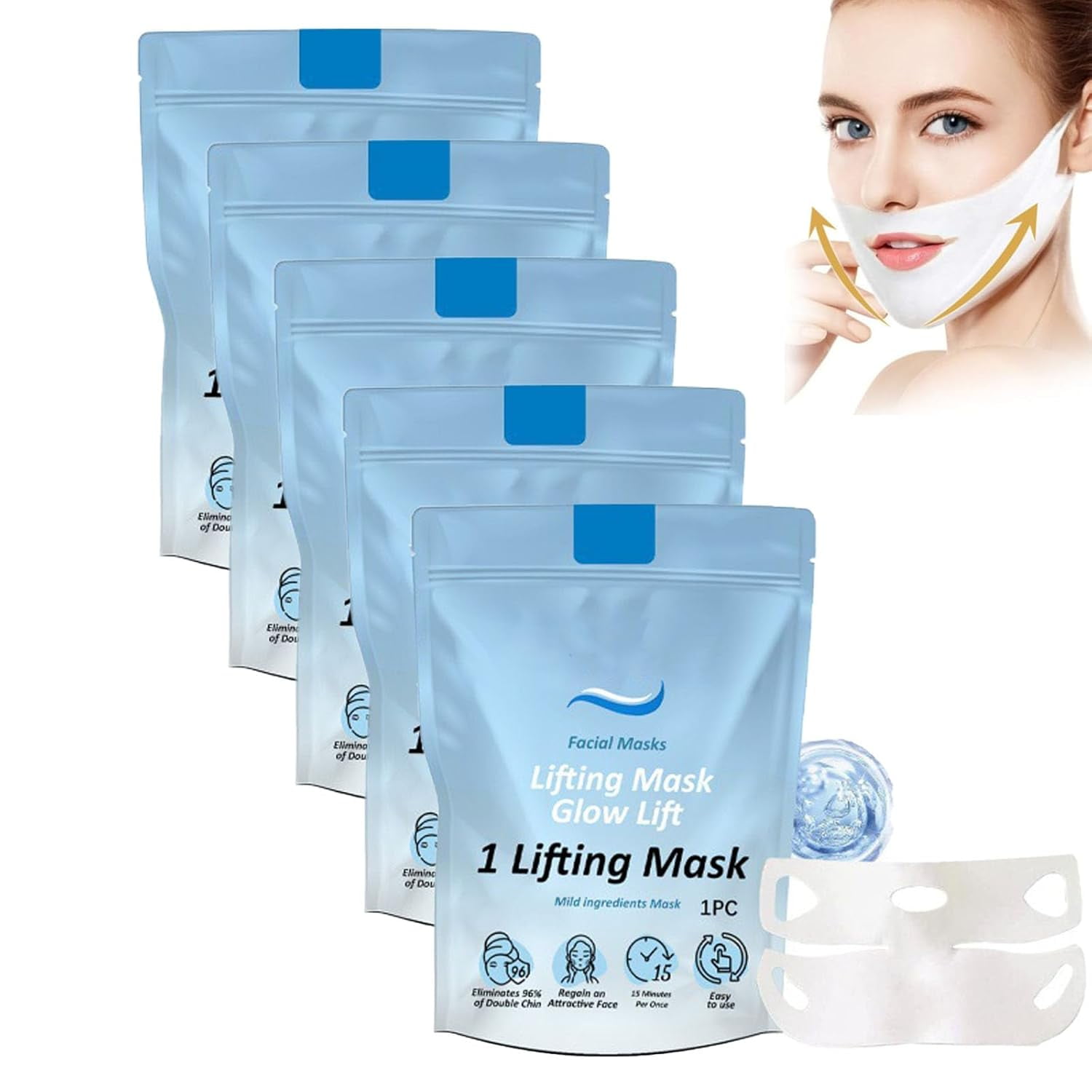Chinology Chin Lifting Mask - Double Chin Reducer, Jawline Firming Mask ...