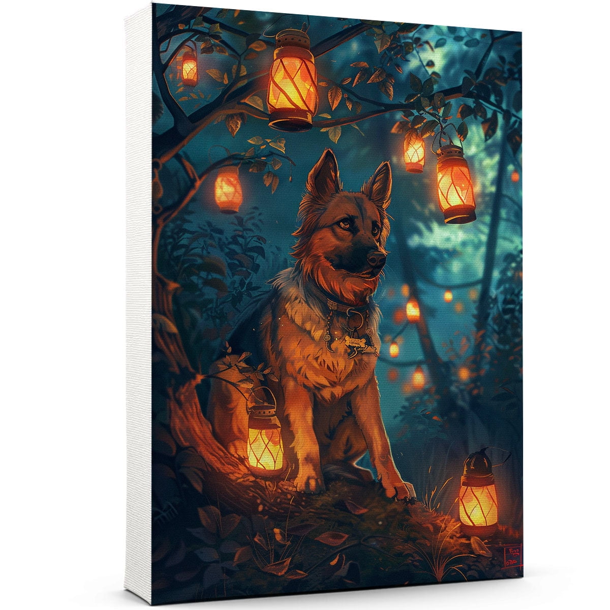 Chinook Artwork Dog Colorful Poster - Chinook Dog Canvas Wall Art For ...