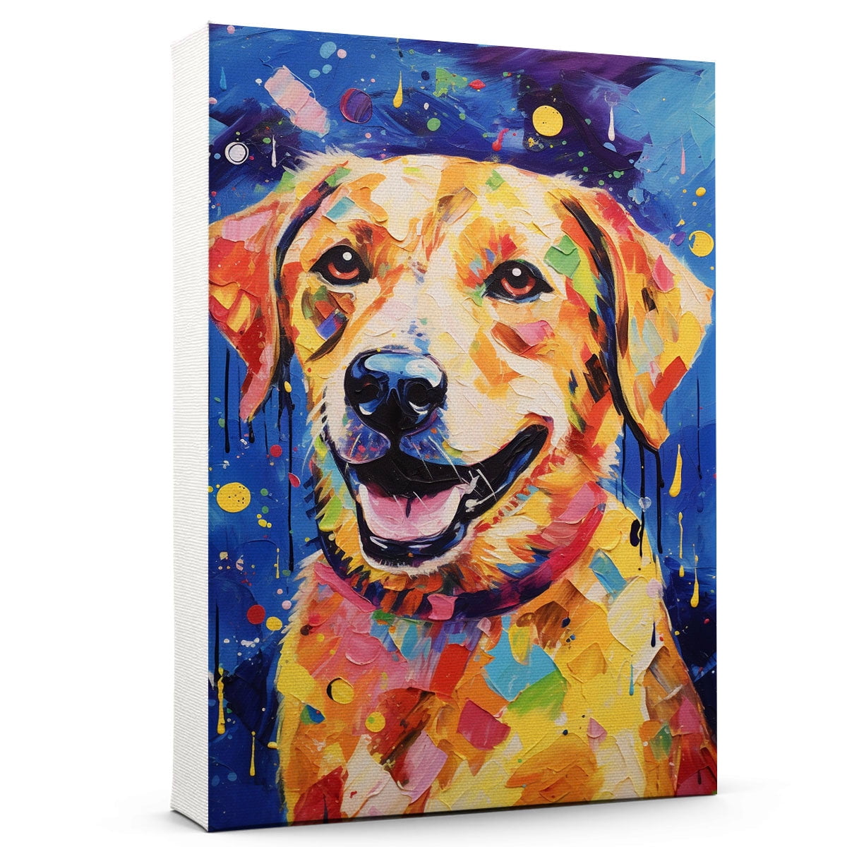 Chinook Dog Art Print Poster, Wall art Painting Decor, Starry Night Van ...