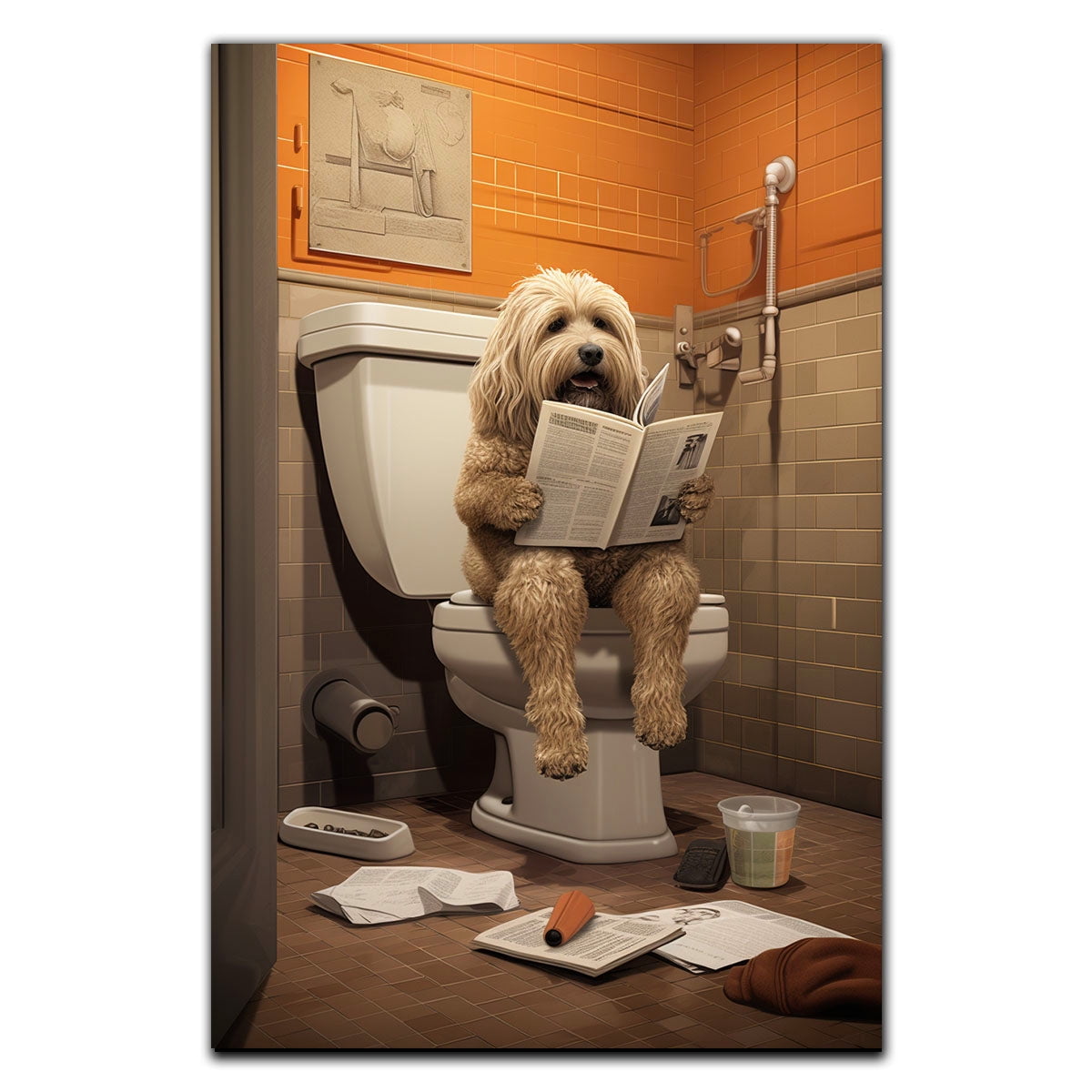 Chinook Dog Canvas Wall Art for Bedroom Living Room Home Decor,Funny ...