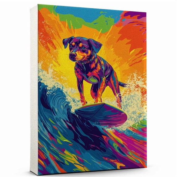 Chinook Dog Stretched Canvas Size 8x12 Surfboard Canvas – Cute Chinook ...