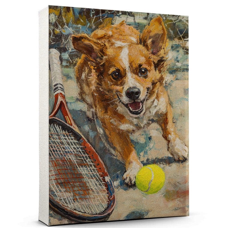 Chinook Dog Stretched Canvas Size 8x12 Tennis Canvas – Funny Chinook ...