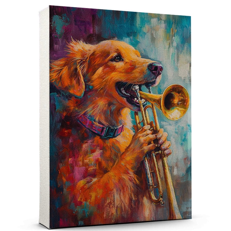Chinook Dog Stretched Canvas Size 8x12 Trumpet Canvas – Cute Chinook ...