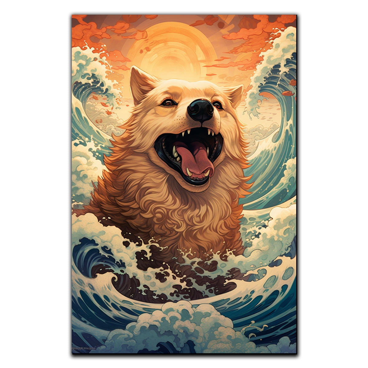 Chinook Dog Wall Art Canvas for Classroom, Home Decor, Unframed Fine ...