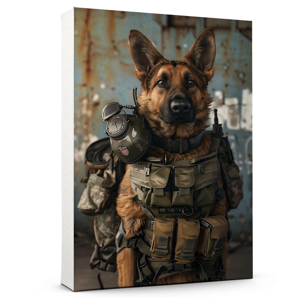 Chinook Dog in a Costume Poster Unframe, Chinook Dog Canvas Frame Ready ...
