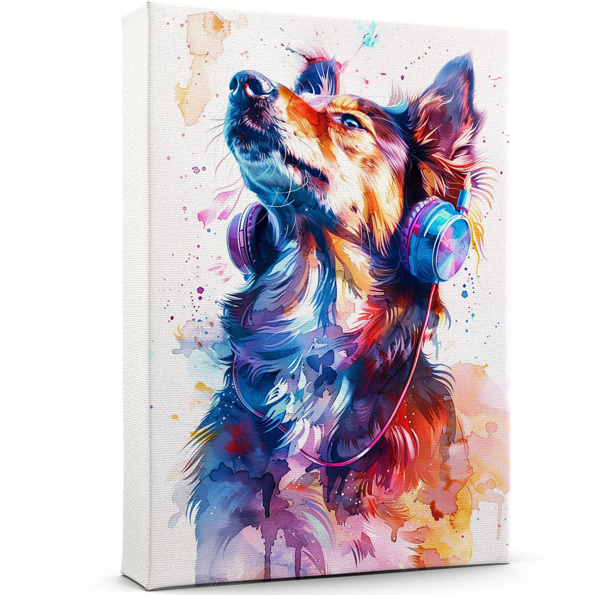 Chinook Headphone Wall Art Dog Wall Poster, Chinook Canvas Art Wall Art ...