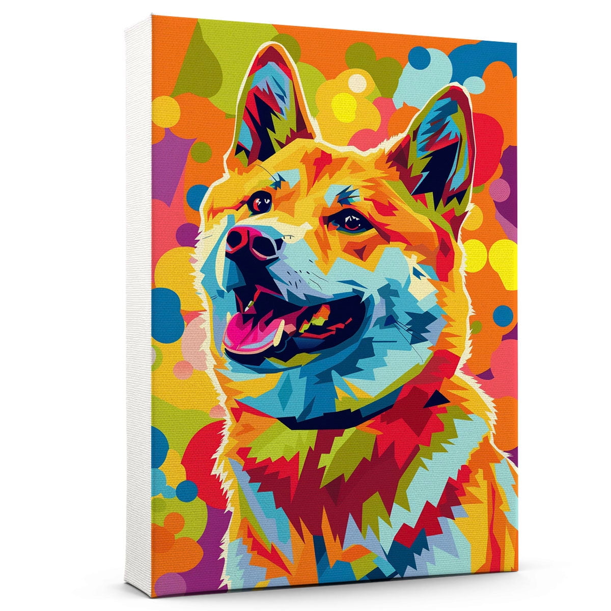 Chinook Poster Wall Art - Colorful Dog Canvas Wall Art For Living Room ...