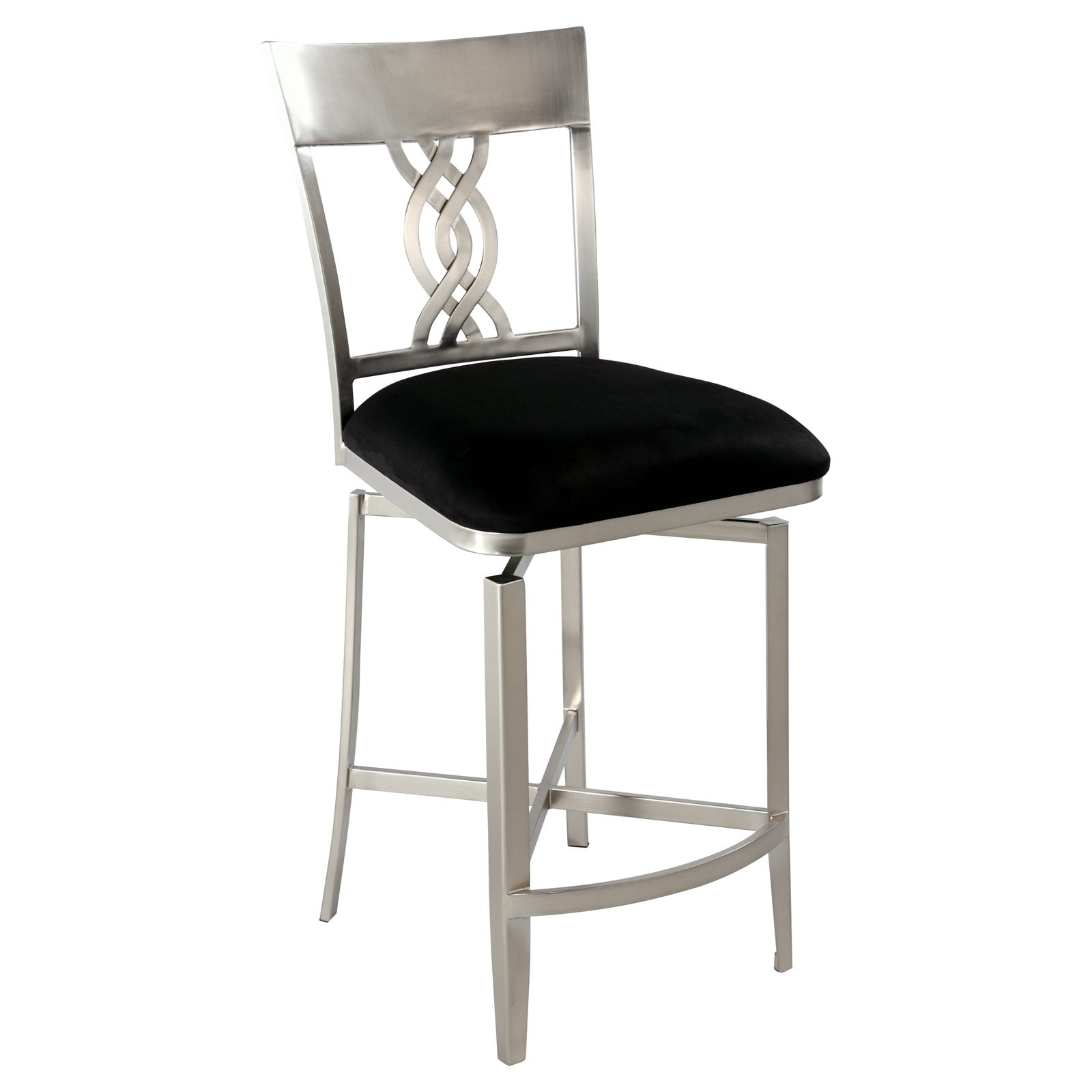 Chintaly Angelina Swirl Back Memory Swivel Counter Stool - Walmart.com