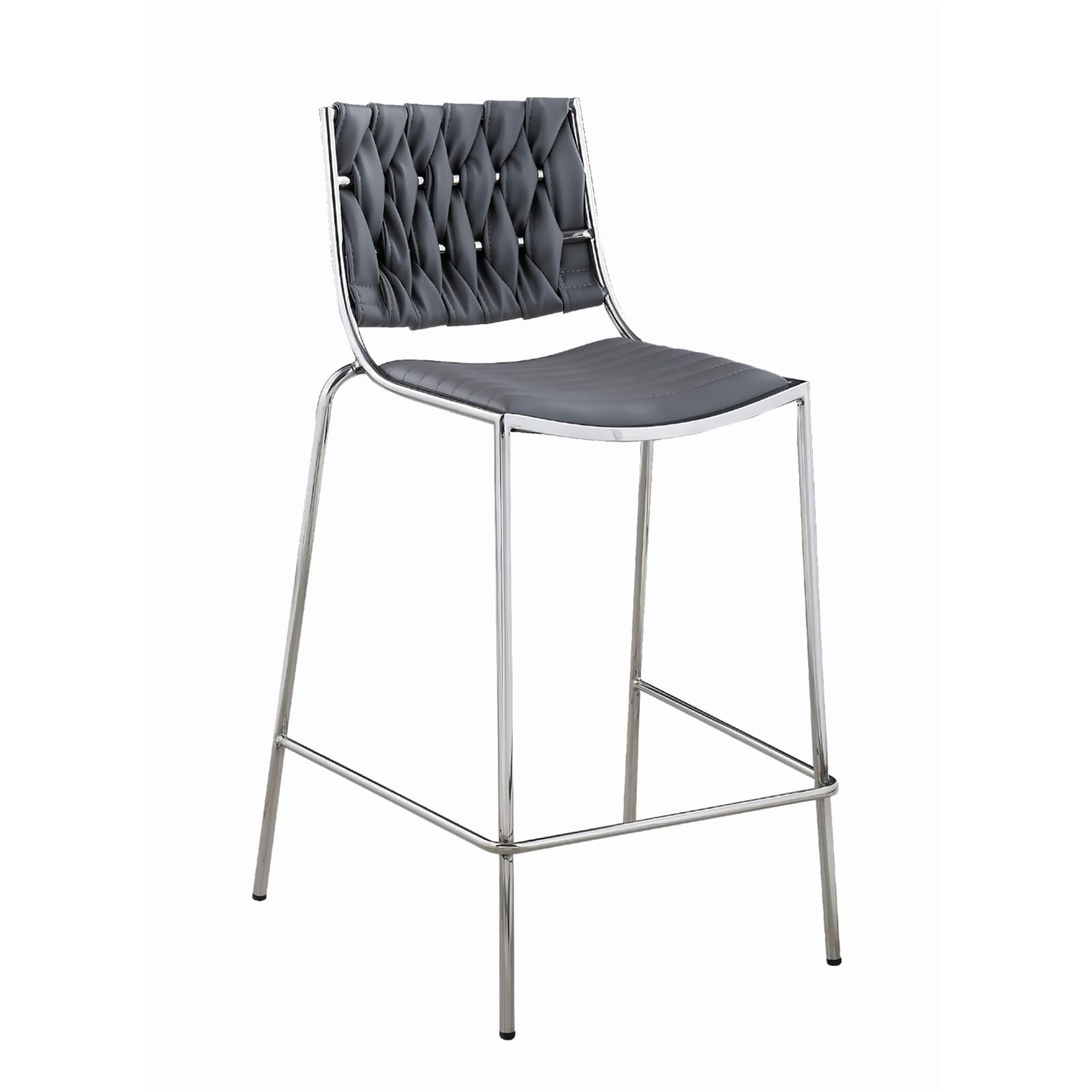 Chintaly Contemporary Stackable Counter Stool w/ Weave Back - Walmart.com