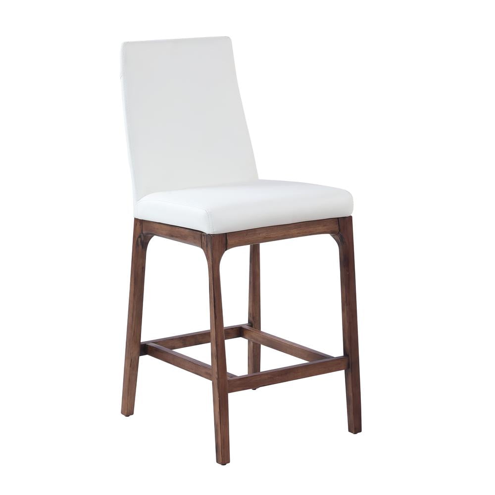 Chintaly Modern Counter Stool w/ Solid Wood Base - Walmart.com