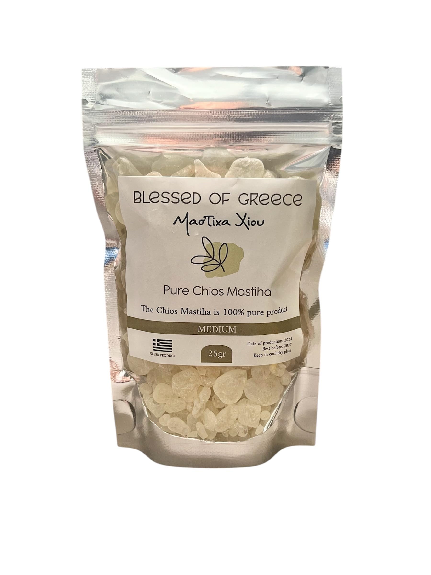 Chios Mastiha Pack 25gr MFF30 (0.88oz) Medium Tears Gum 100% Pure ...