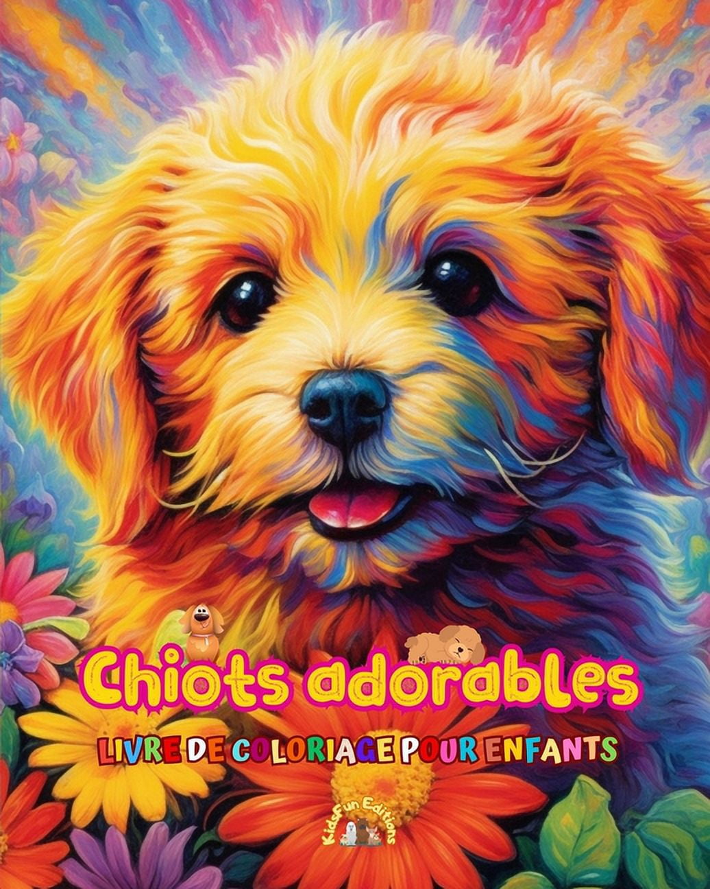 Chiots adorables - Livre de coloriage pour enfants - Scènes créatives ...