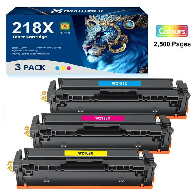 NO Chip 218X 218A Toner Cartridges 3 Pack 3301dw Compatible for HP 218X ...