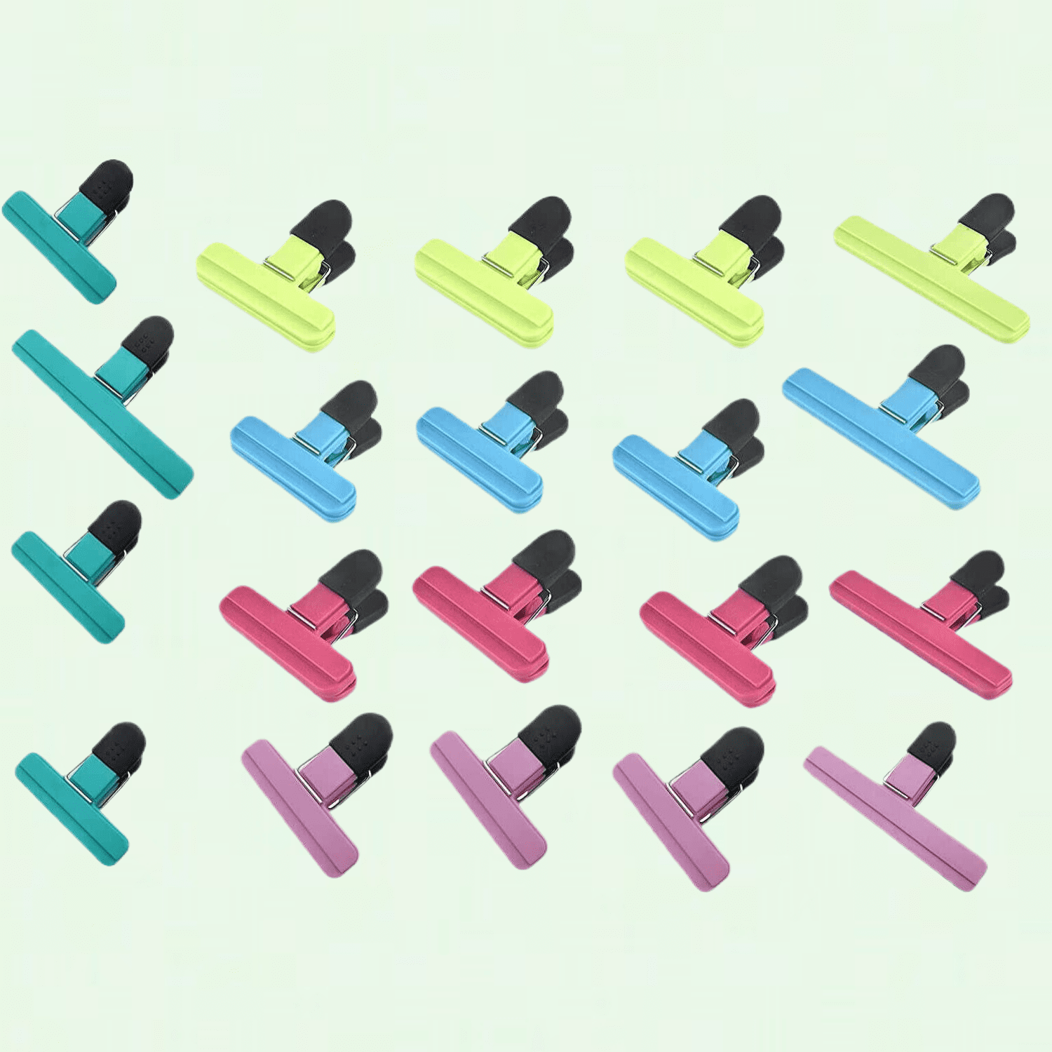 Chip Bag Clip 20 Pack, Assorted Sizes, Plastic Heavy Seal Grip, 5 Colors - Walmart.com