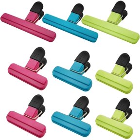 DIYMAG 9 Pack Large Chip Bag Clips - Assorted Sizes Food Bag Clips ...