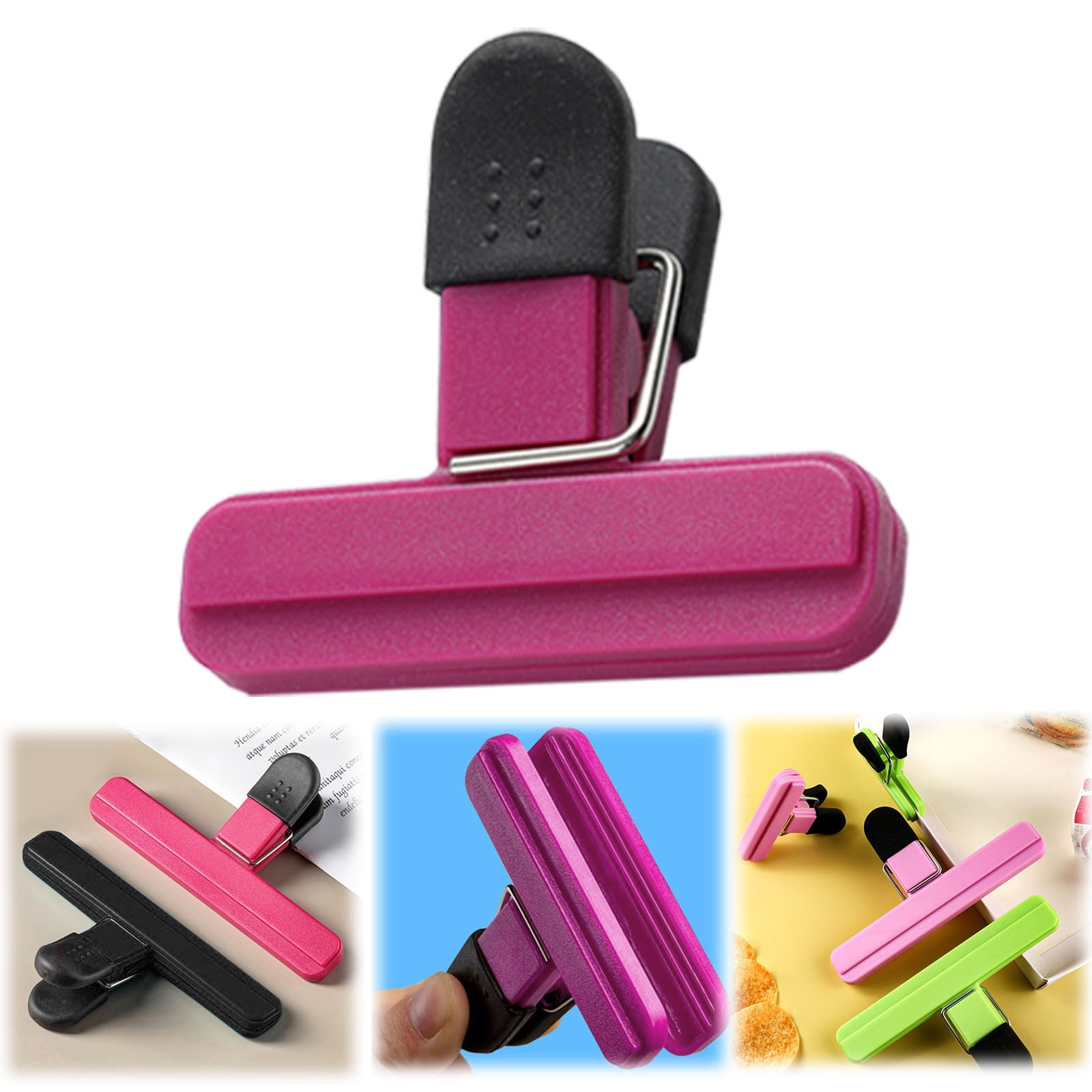 Chip Bag Clips, Wide Open Bag Clips for Food Storage, Plastic Sealing ...