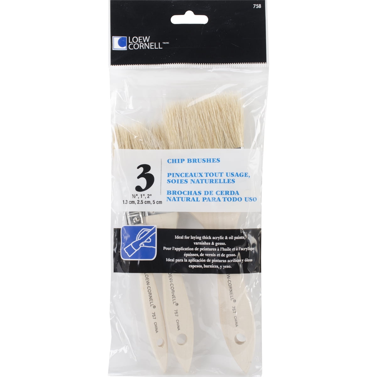 Chip Brush Set-3/Pkg, Pk 6, Loew-Cornell - Walmart.com
