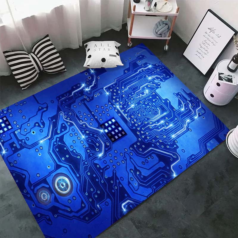 Chip Circuit Board Circuit Card Area Rugs for Living Room Bedroom ...