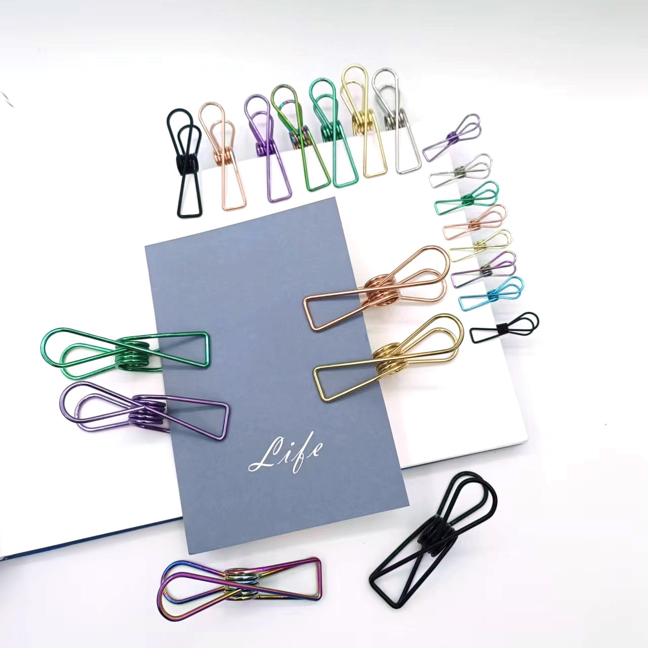 Chip Clips, 20 Pcs Steel Wire Clips Bag Clips for Food Packages Holders ...